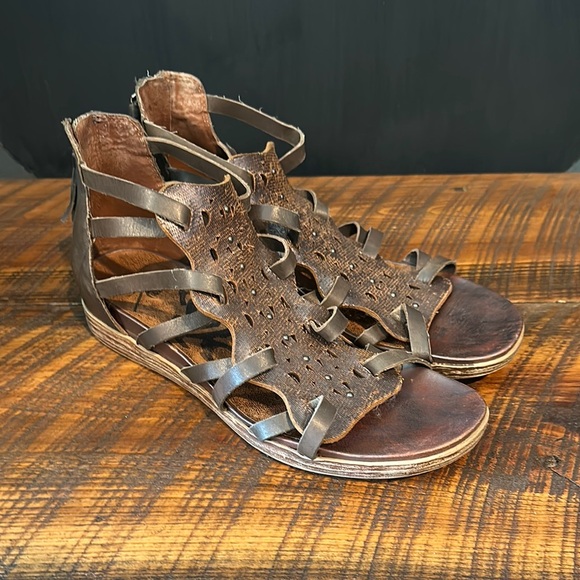 OTBT | Shoes | Otbt Brown Gladiator Sandals With Wedge Heel | Poshmark